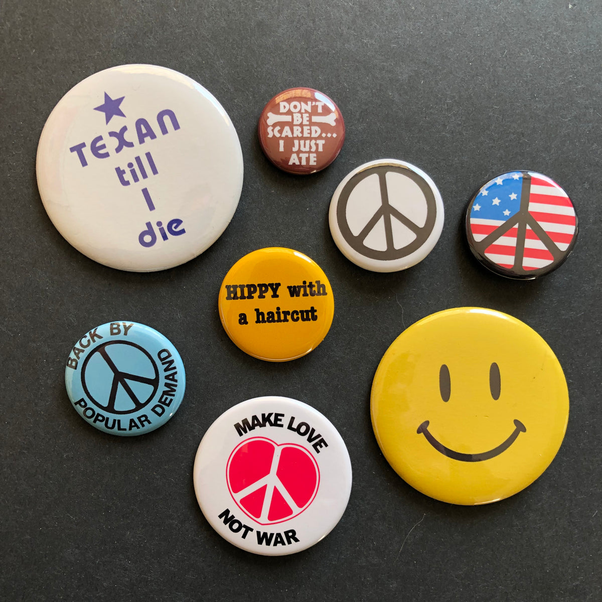 Chop Top's "FAR OUT FLAIR" Button Set – Mani-Yack Monsters