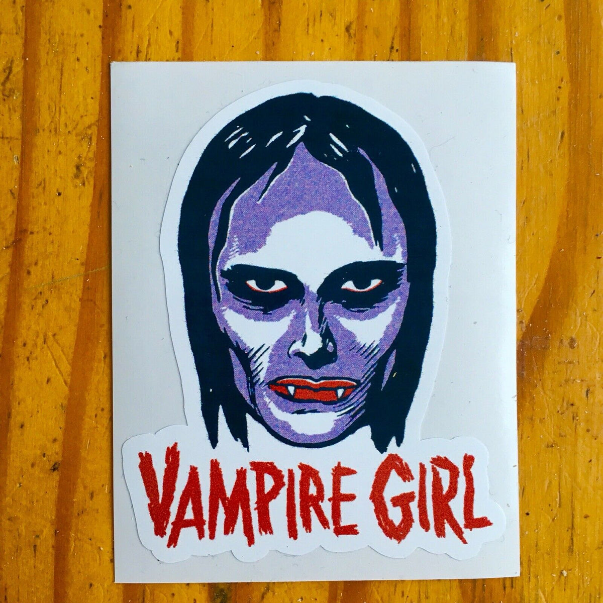 VAMPIRE GIRL • STICKER • Retro MANI-YACK MONSTER!!! ClassIc TOPSTONE M ...